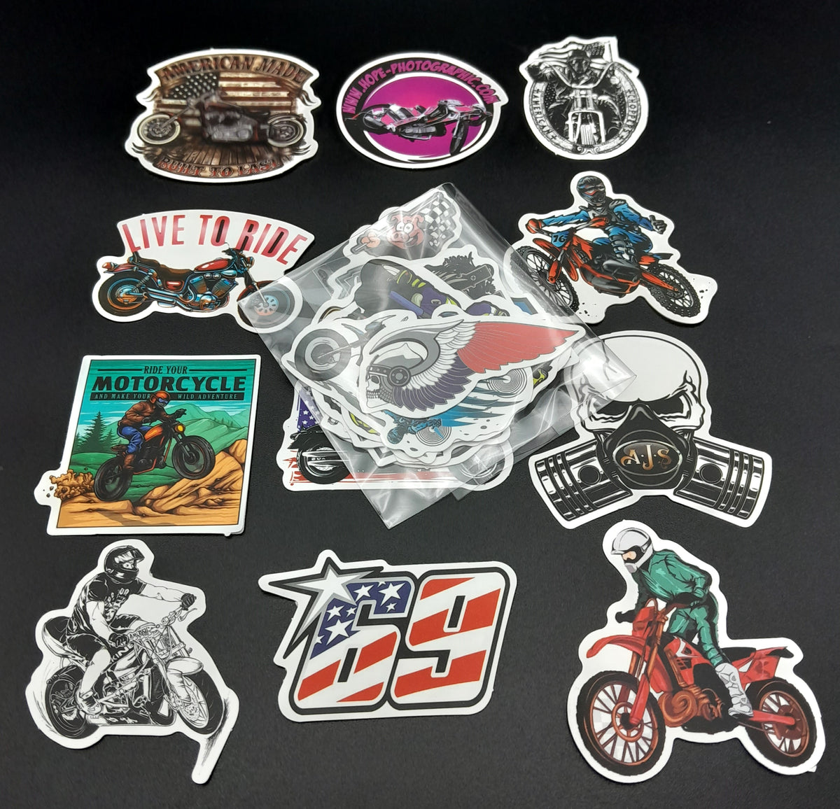 Explorafind Motorcross/Dirt Bike - Motorcycle Lover Sticker Pack