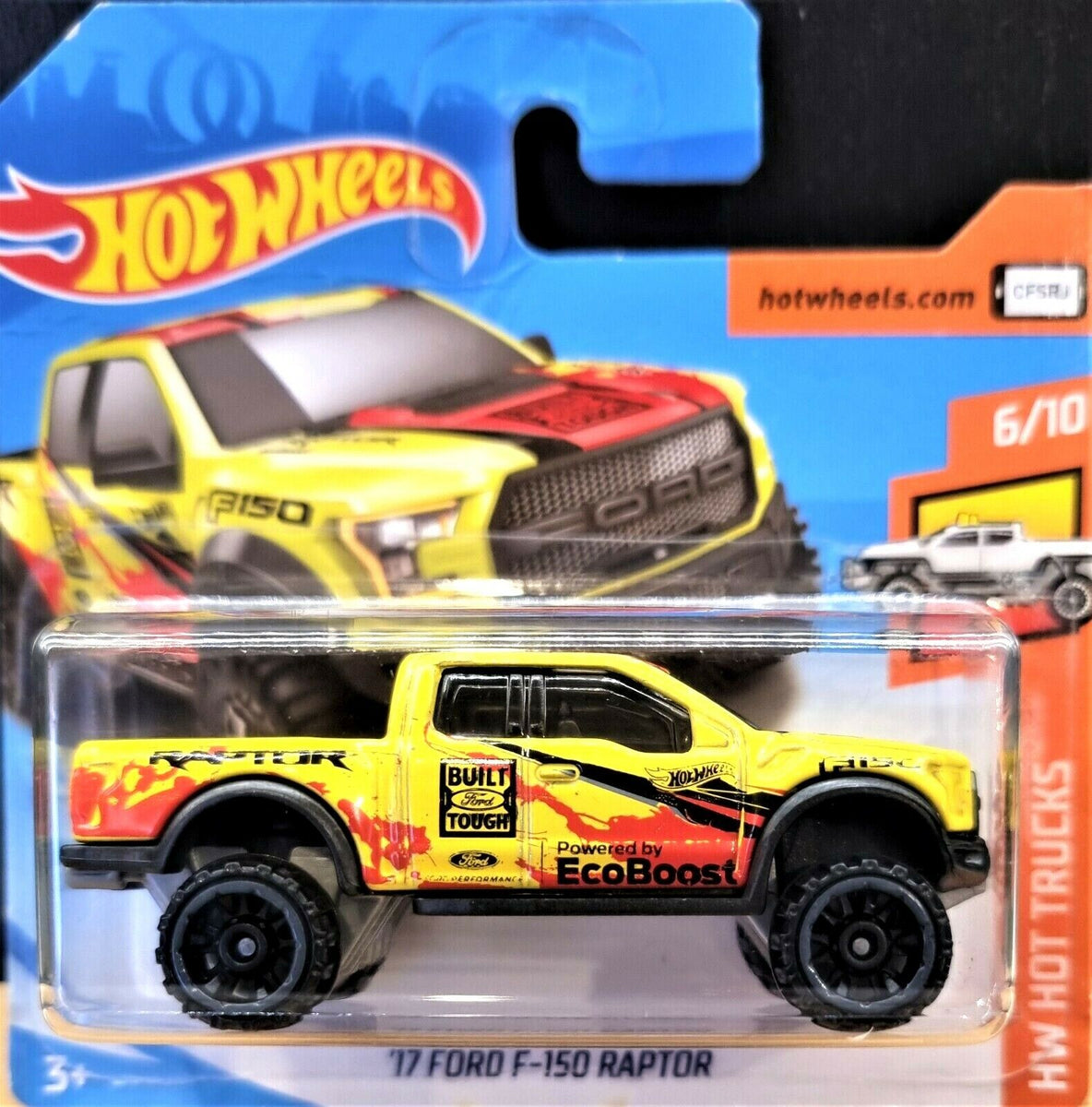 Hot Wheels 2018 '17 Ford F-150 Raptor Yellow #175 HW Hot Trucks 6/10 N ...